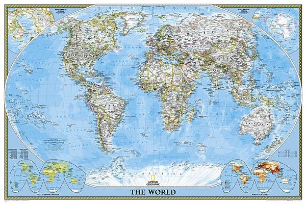 National Geographic: World Classic Wall Map - Laminated (Poster Size ...